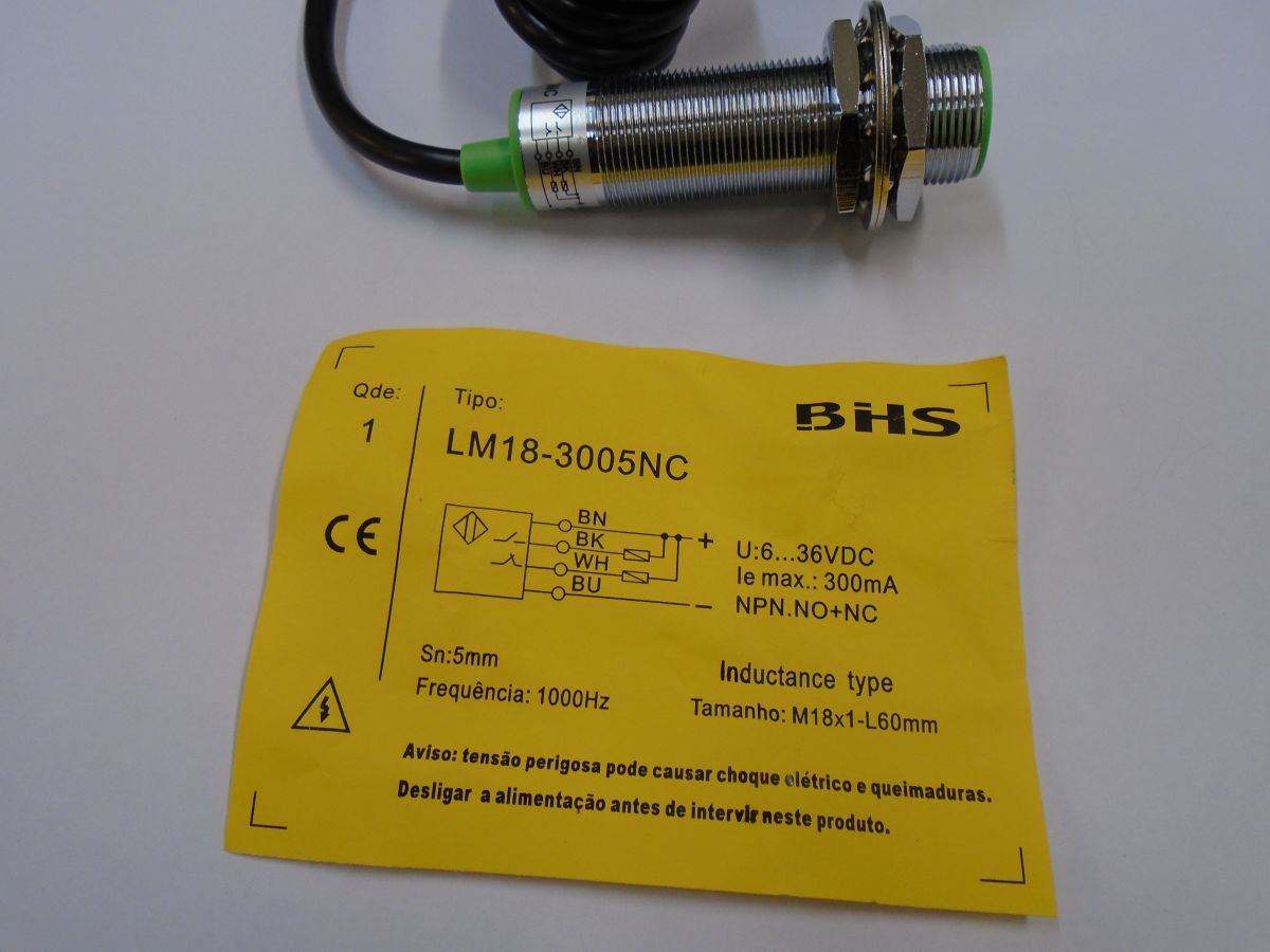 GHG Materiais Elétricos - SENSOR INDUTIVO - NPN - NA+NF - DIAMETRO 18MM